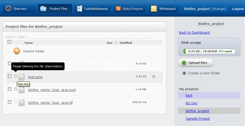 Binfire lets you follow files! - Collaboration Corner